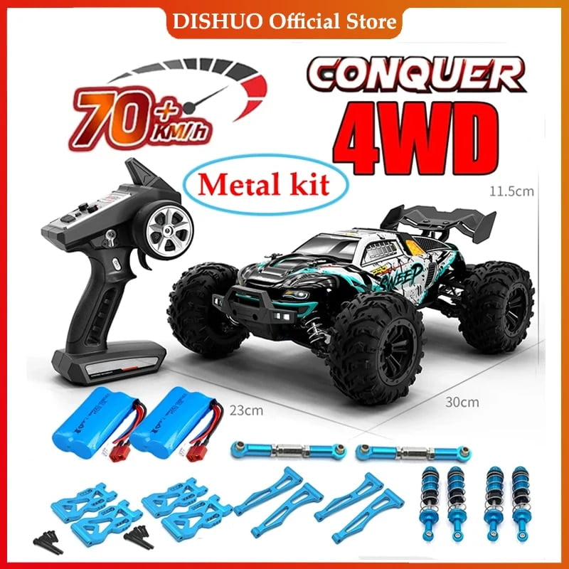 1:16 75KM/H or 50KM/H 4WD RC Car with LED Remote Control Cars High ...