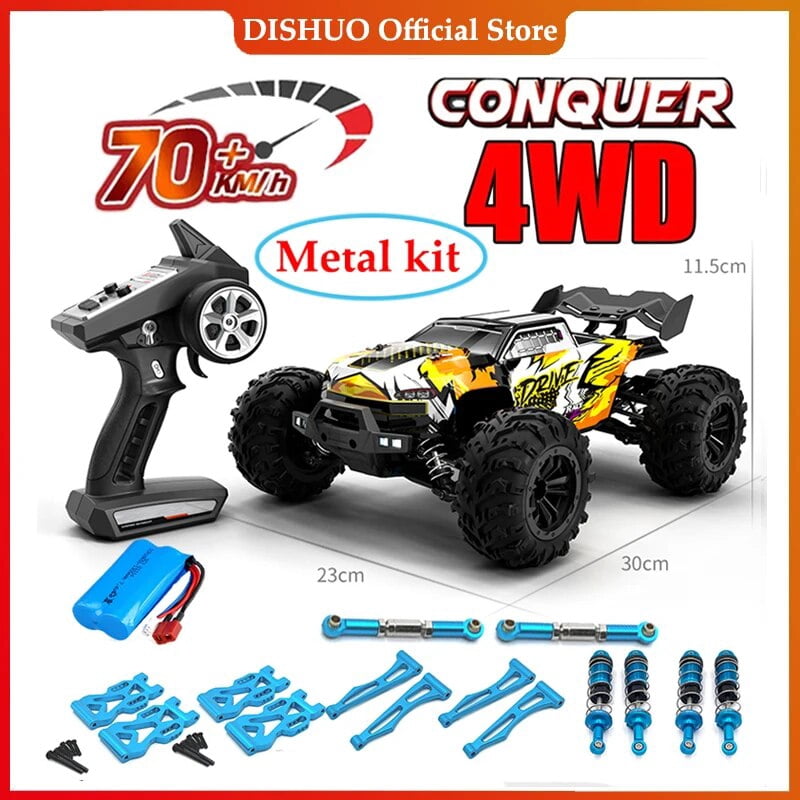 1:16 75KM/H or 50KM/H 4WD RC Car with LED Remote Control Cars High ...