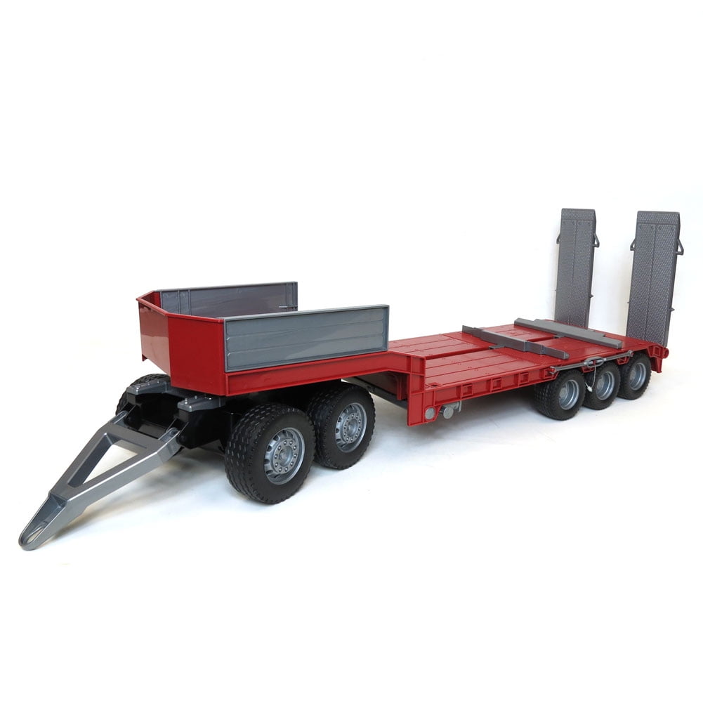 1/16 Bruder Red Tri-axle Low Loader Trailer and Dolly 42823-Kit ...
