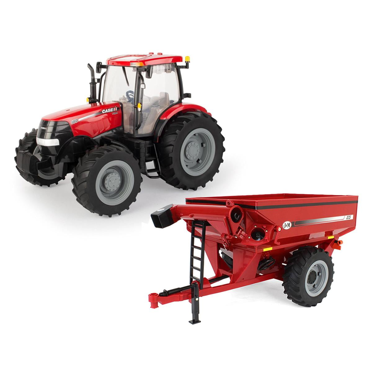1/16 Case IH Puma 180 Tractor & Red J&M 875 Grain Cart Set, ERTL Big ...