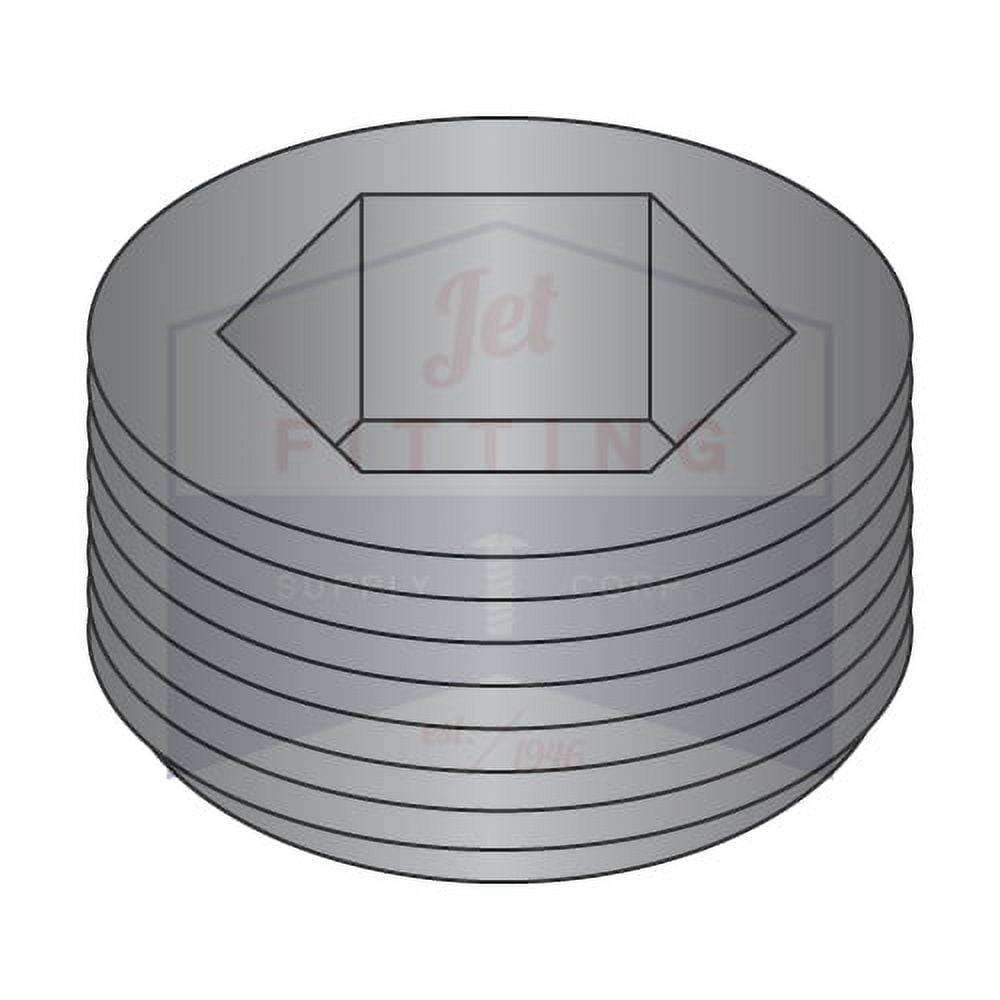 1/16" Dry Seal Socket Pipe Plugs | 3/4" Taper | Steel | Plain (Quantity ...