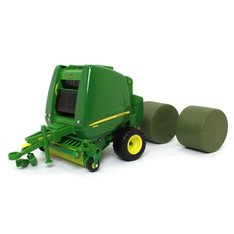 Ertl Big Farm 1:16 John Deere 854 Round Baler With Bales Toy Diecast ...
