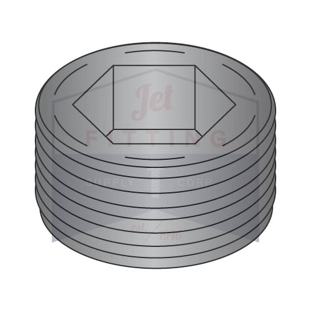 1/16" Flush Seating Socket Pipe Plugs | 7/8" Taper | Steel | Plain ...