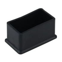 16 Pcs Rectangle Rubber Chair Leg Covers, Black Chair Leg Caps ...