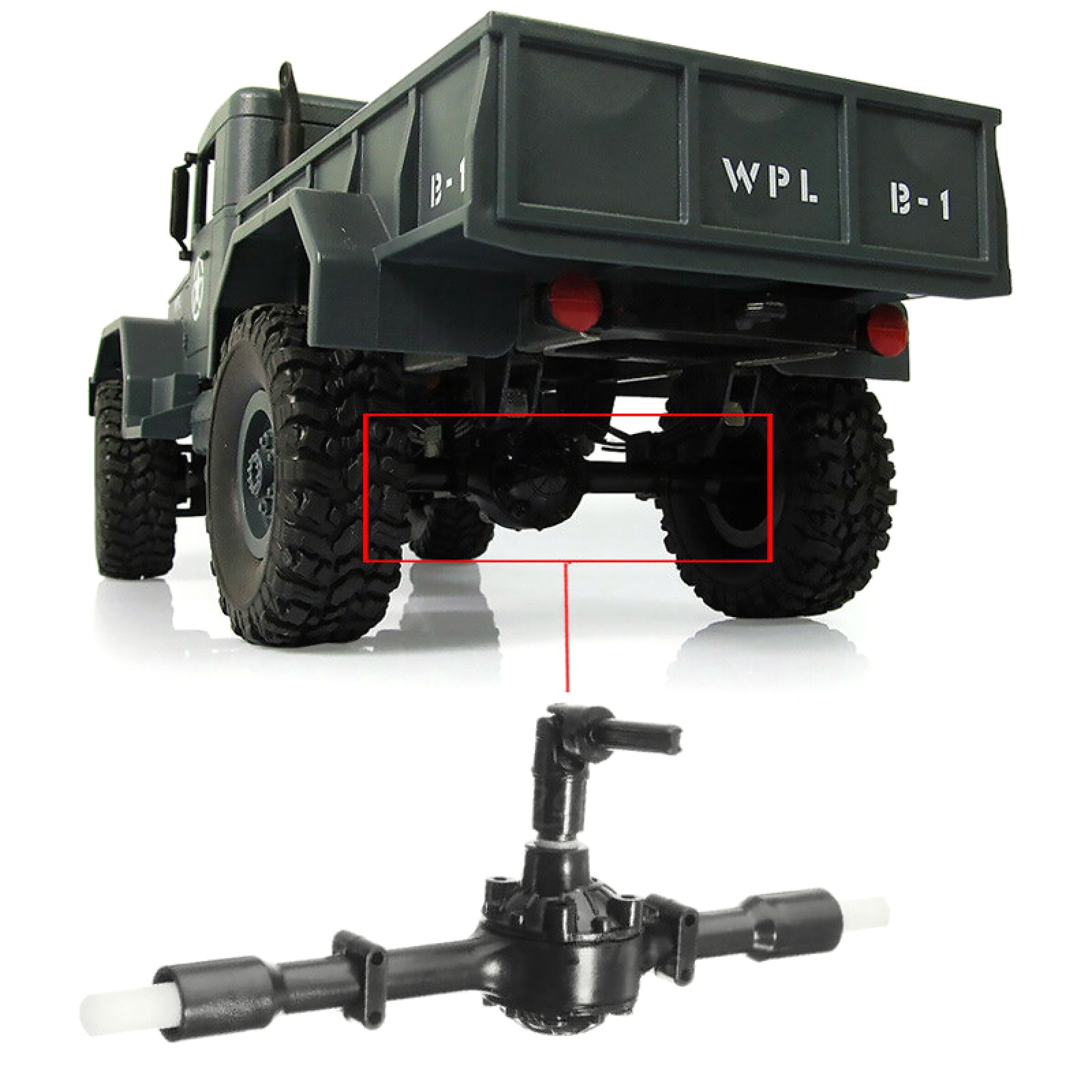 1:16 RC Car Rear Bridge Quality, Sdiv Performance for WPL Models Bridge ...