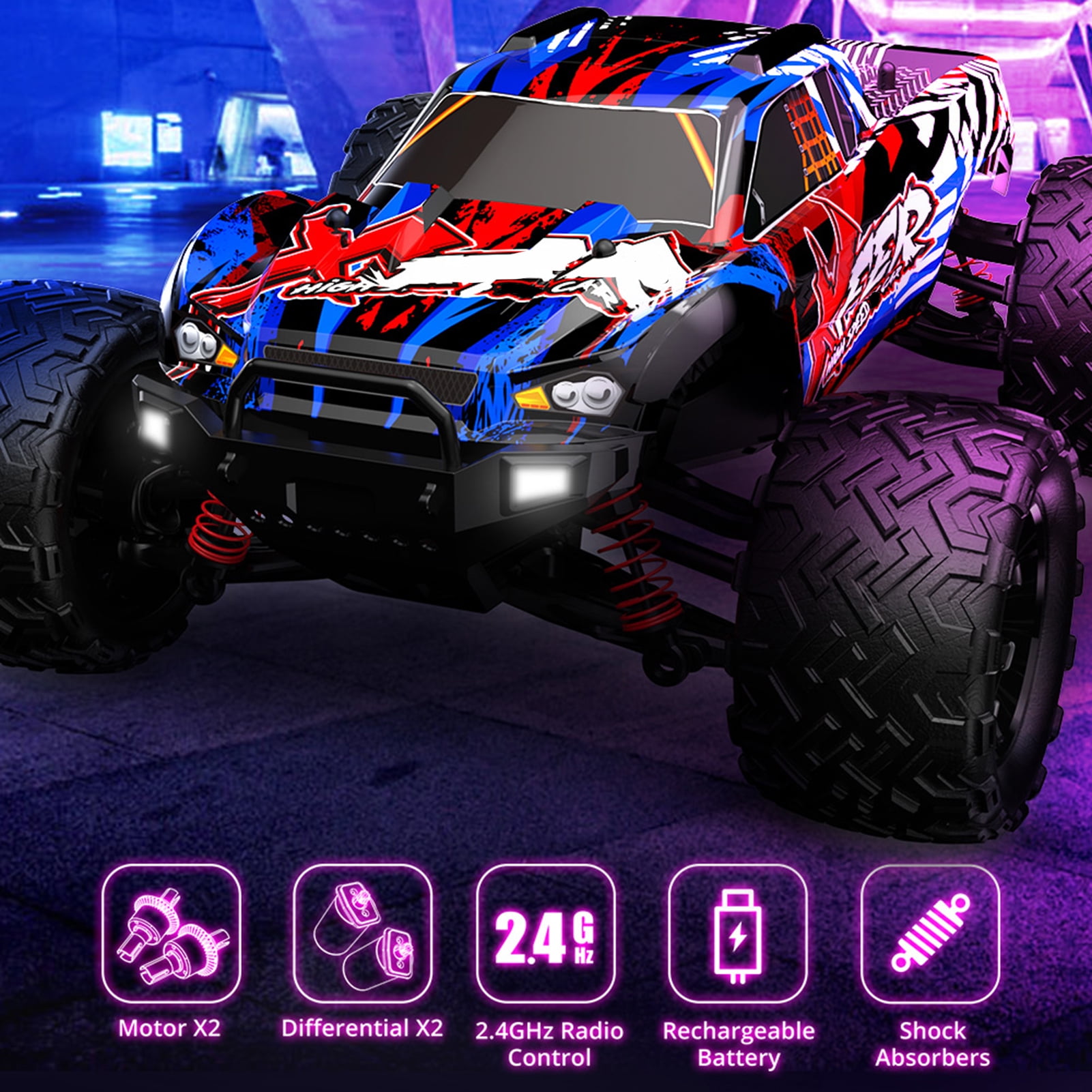 1/16 Remote Control Car 1/16 2.4GHz 40km/h All Terrain Off Road Trucks 4WD Climbing Car Gifts ...