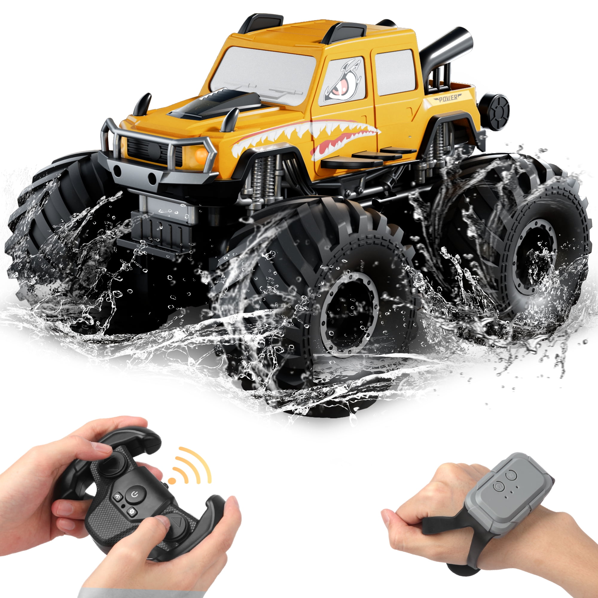 UUGEE Amphibious Remote Control Car Toys for 6-8 Boys, 1:16 RC Monster ...