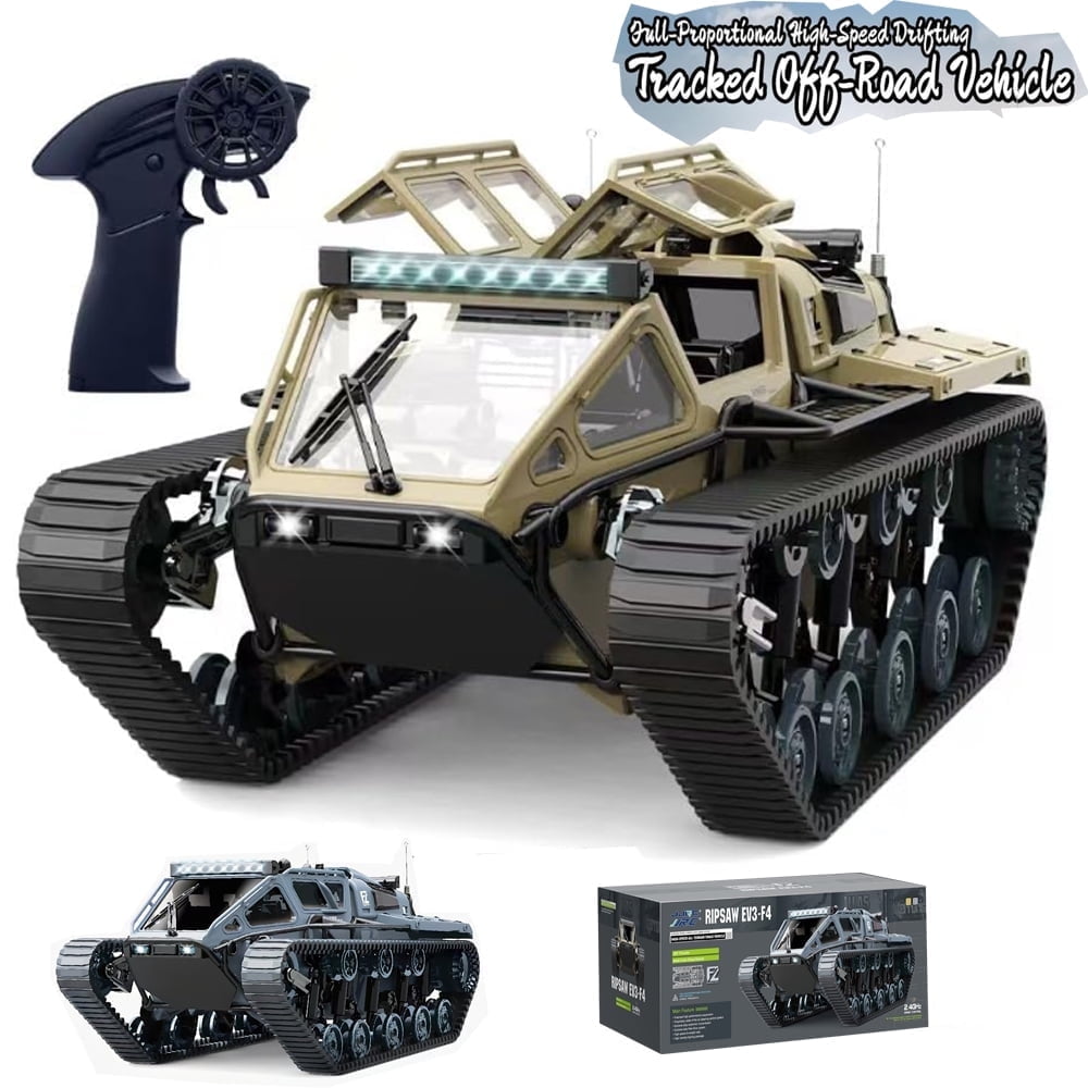 XITZ 1:16 Remote Control Crawler Tank, 4WD High-Speed Off-Road RC Car,2 ...