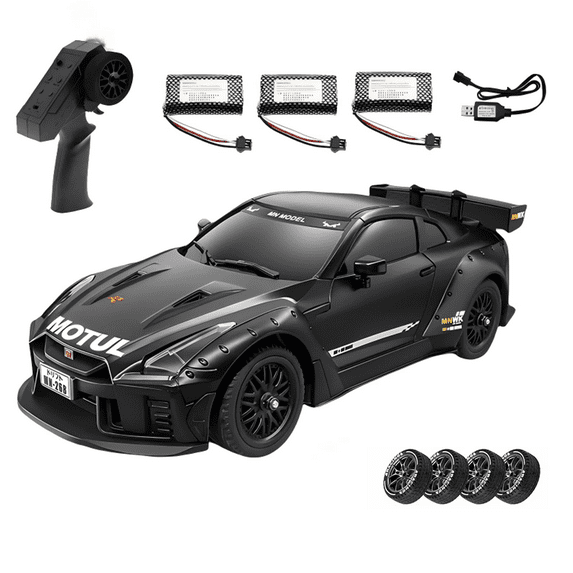 1/16 Scale GTR R35 RC Drift Car, 4WD Rear-Wheel Drive Remote Control ...