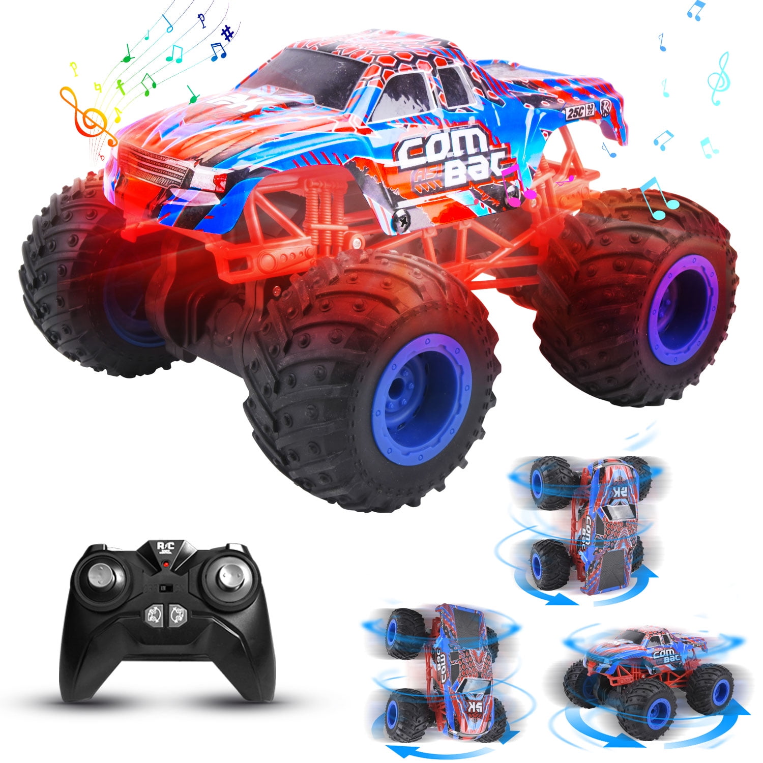 1:16 Scale Remote Control Cars,2.4GHz 360° Rotation Upright Walking RC ...