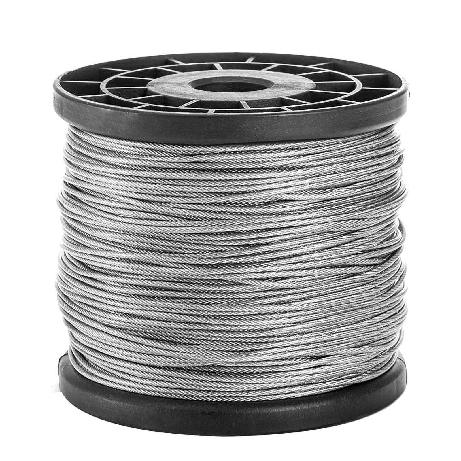 1/16Inch x 500Feet Wire Rope Cable, Braided Stranded Aircraft Cable for ...