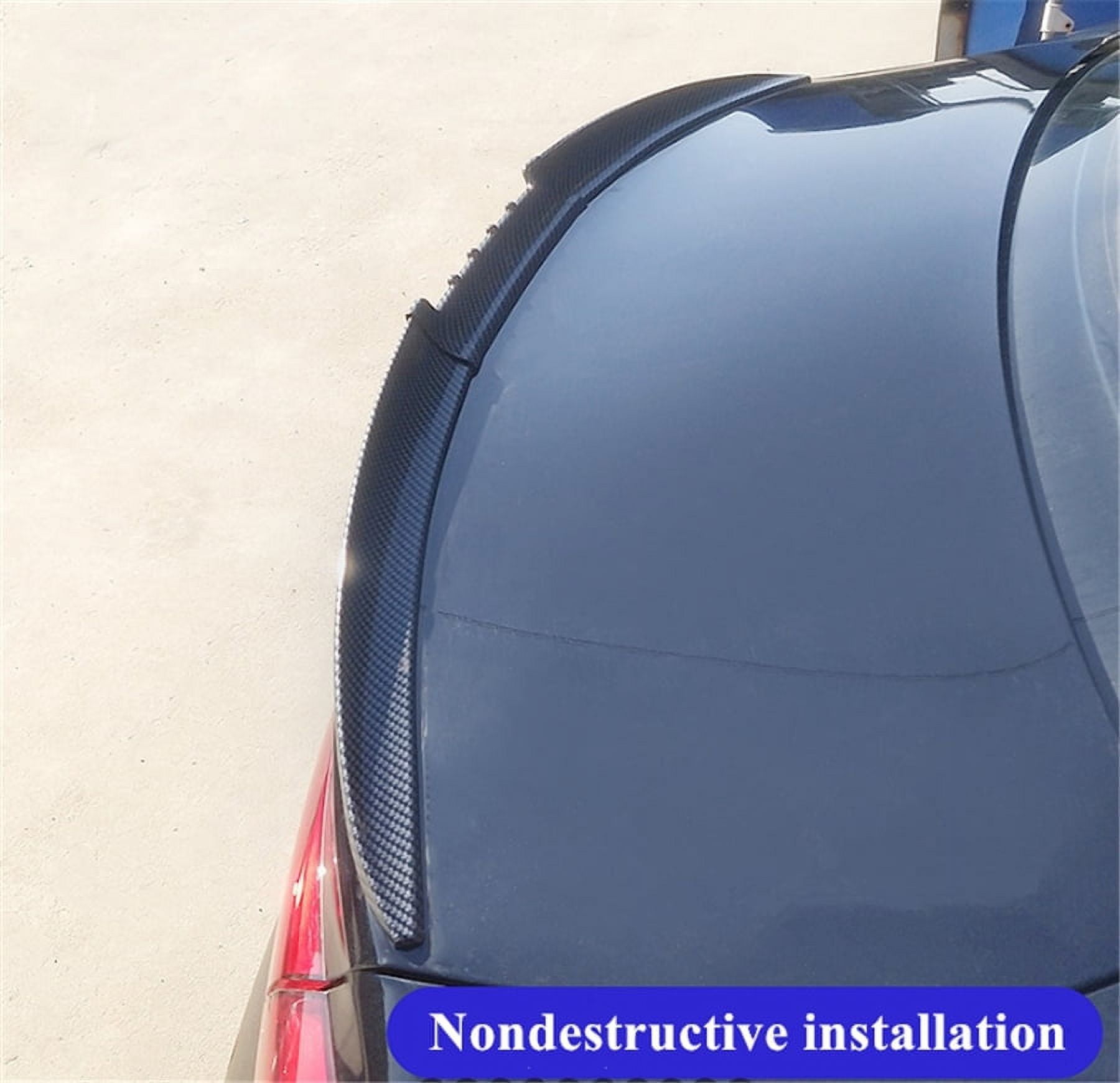 1.18-1.38M Adjustable Glossy Carbon Fiber Look Car Rear Roof Wing ...