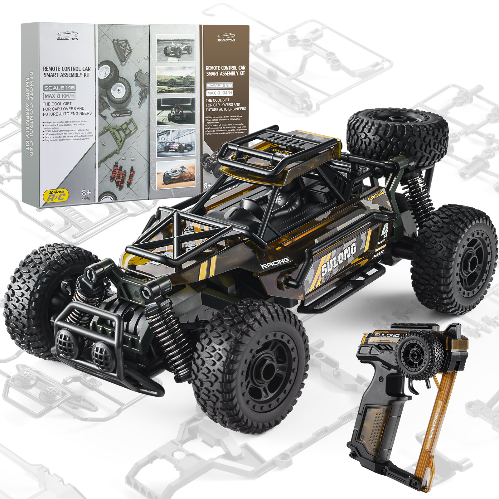 127 Piece 4-in-1 Remote Control Custom Car Building Kit - Walmart.com