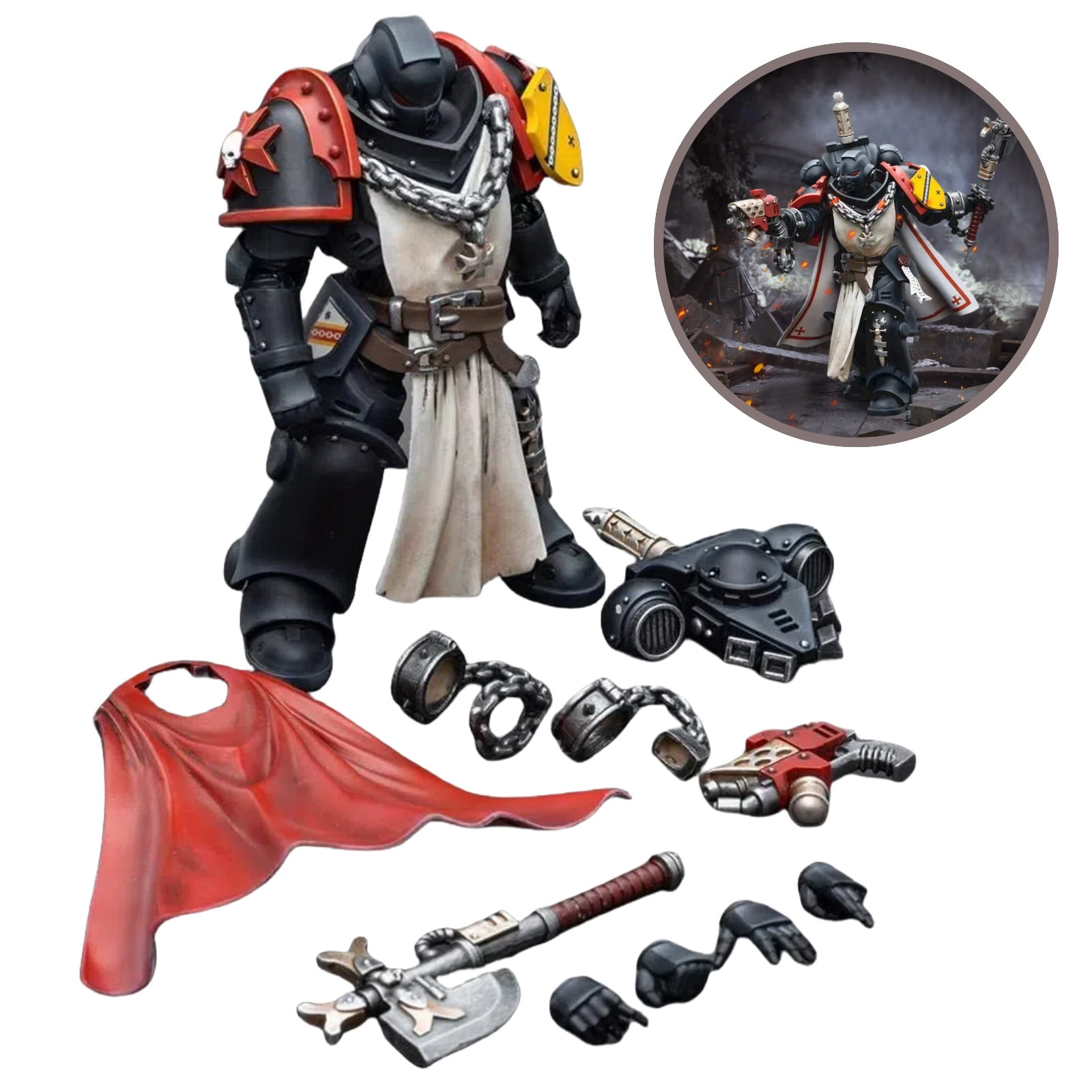 1/18 Scale Action Figure,JoyToy Warhammer 40K Figures 4.7inch Black ...