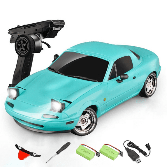 1/18 Scale Alloy Body RC Drift Car, 2.4G RWD Remote Control Car with ...