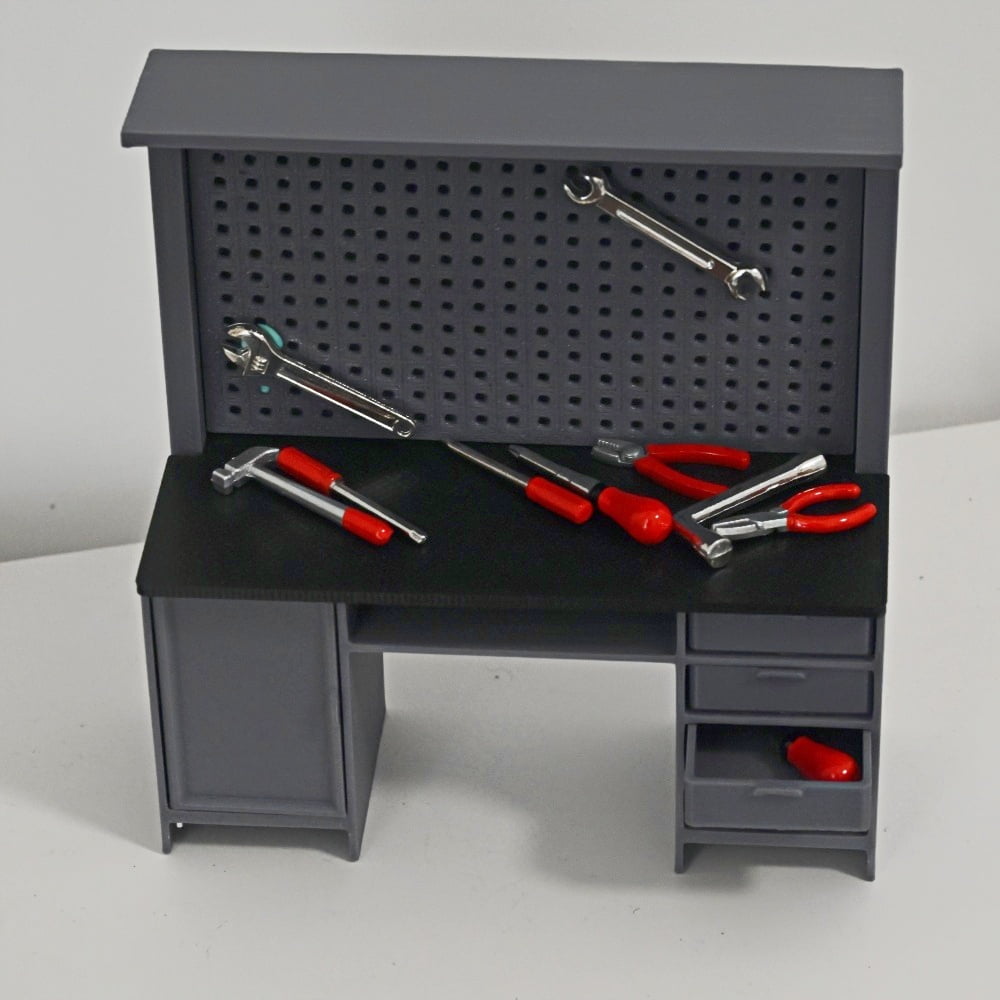 1/18 Scale Diorama Car Garage Tool Set Car Maintenance Scene Display ...