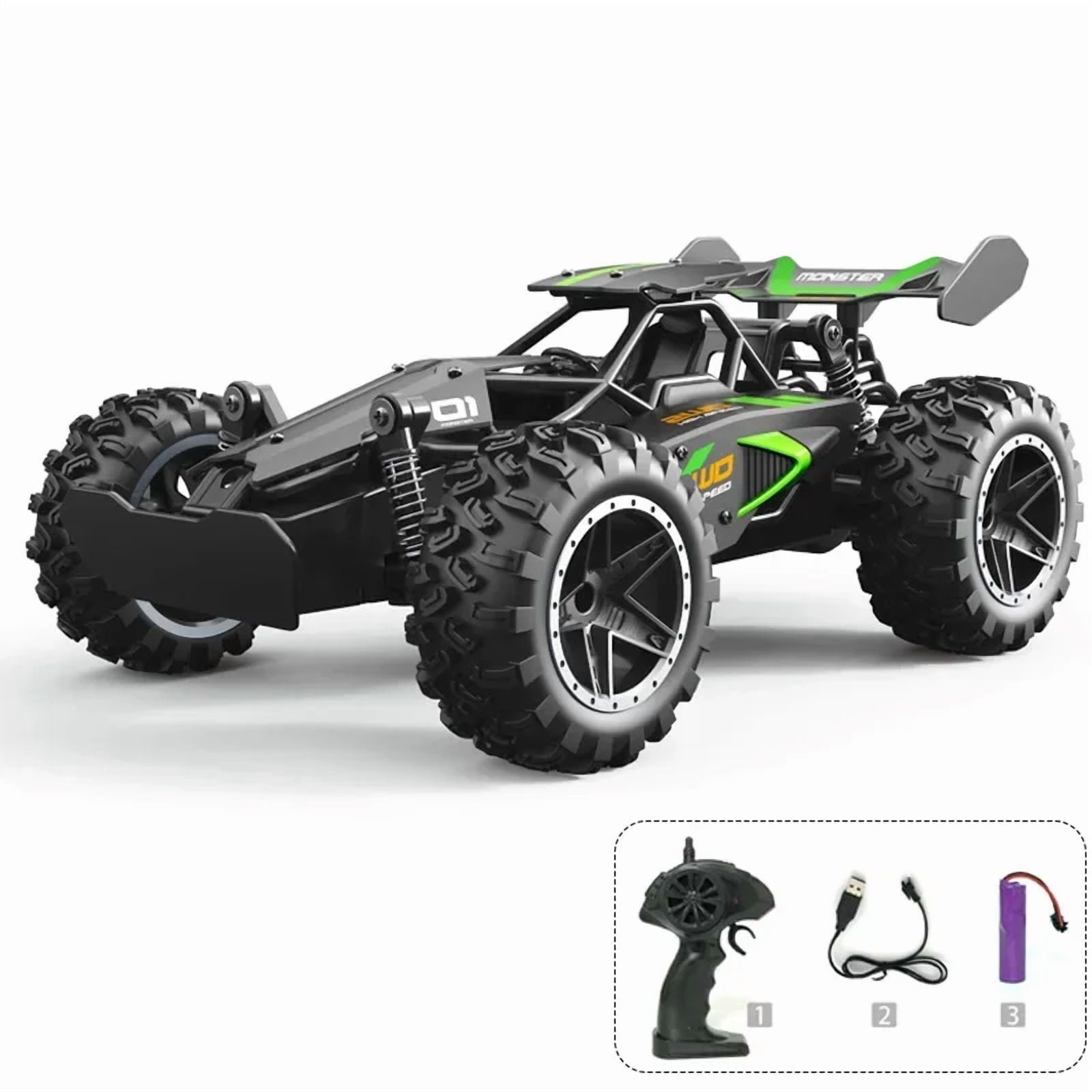 4WD Off-Road RC Car Funtogether Toys, 1:18 Scale High-Speed All-Terrain ...