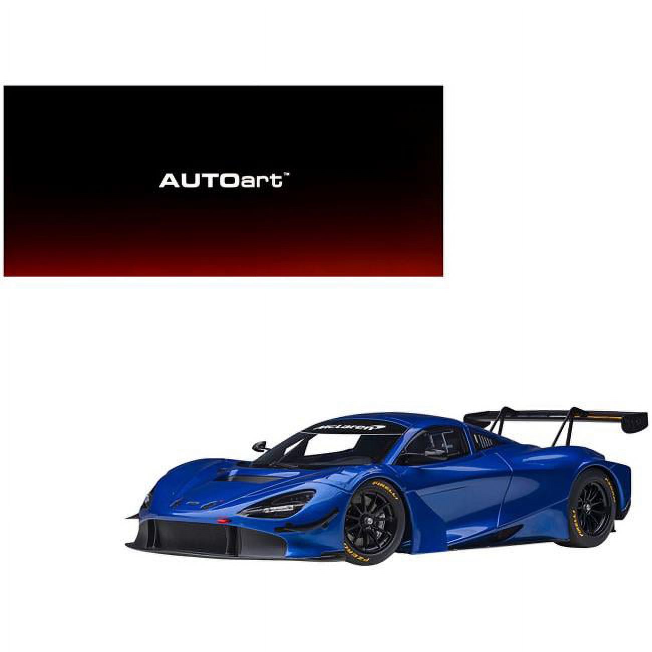 1-18 Scale Mclaren 720s Gt3 Azure Model Car, Metallic Blue - Walmart.com