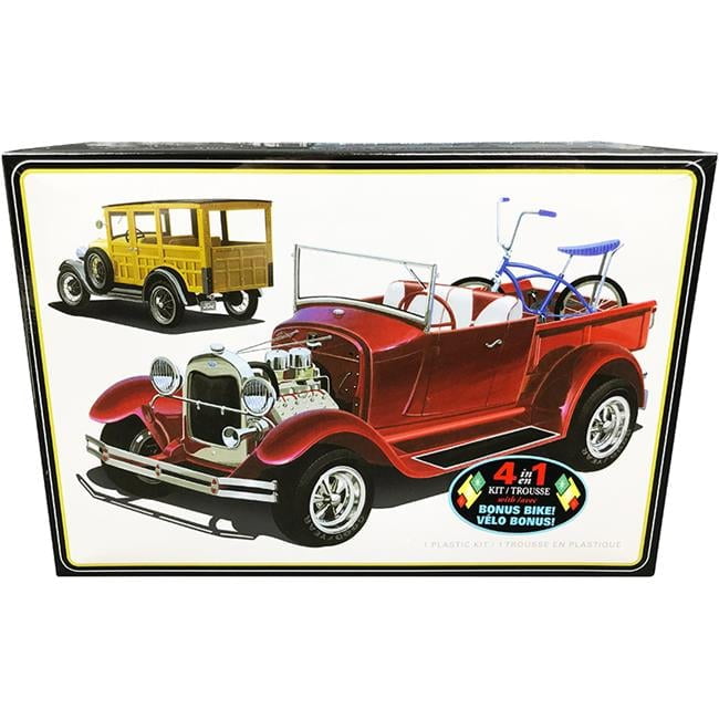 1-18 Scale Skill 2 Model Kit - 1929 Ford Woody Pickup 4-in-1 Kit - Car ...