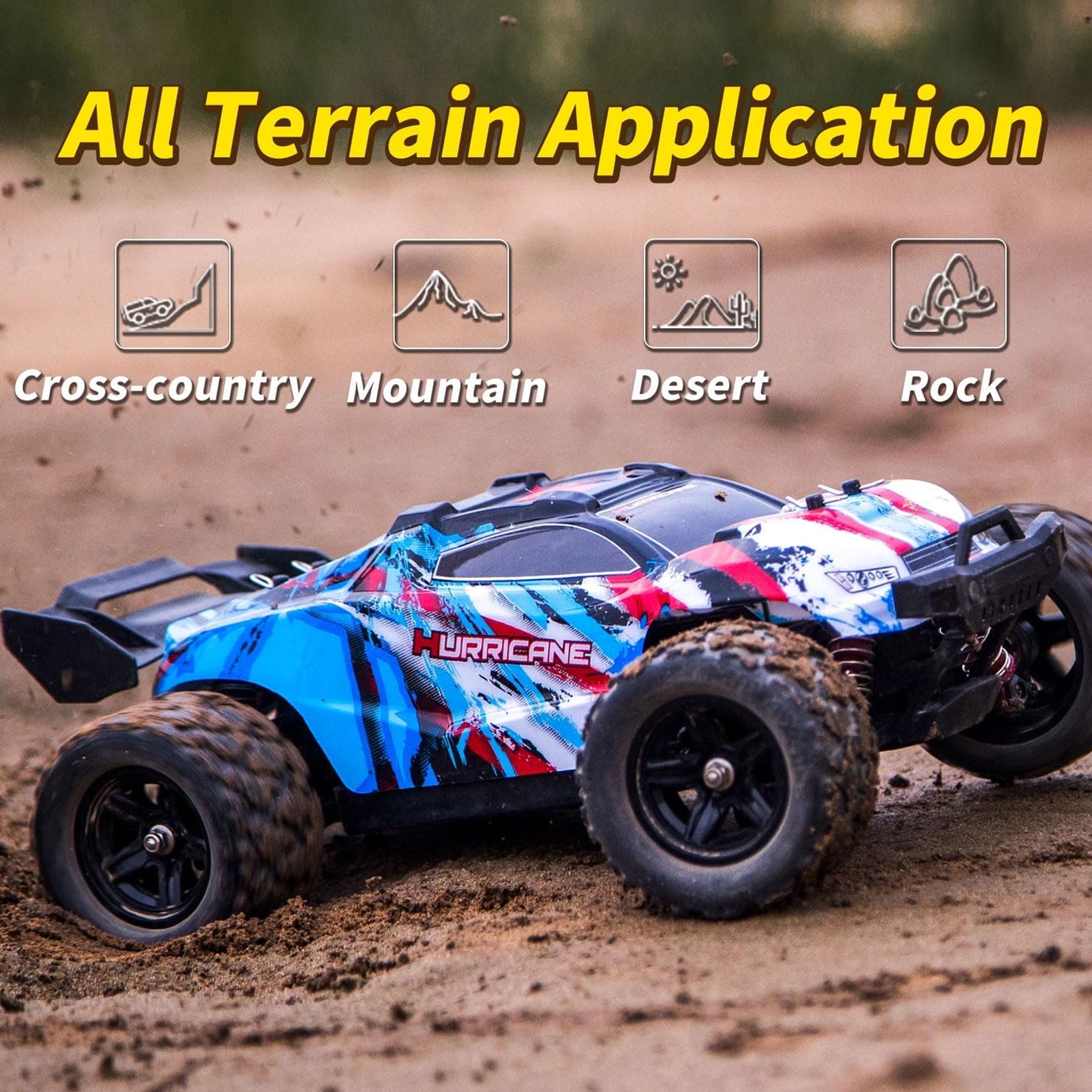 1:18 Scale All Terrain 4WD Remote Control Car, High Speed Racing,Good ...