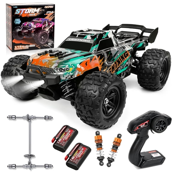 1:18 Scale All Terrain Fast RC Cars for 36KPH, 4WD Electric Off-Road ...