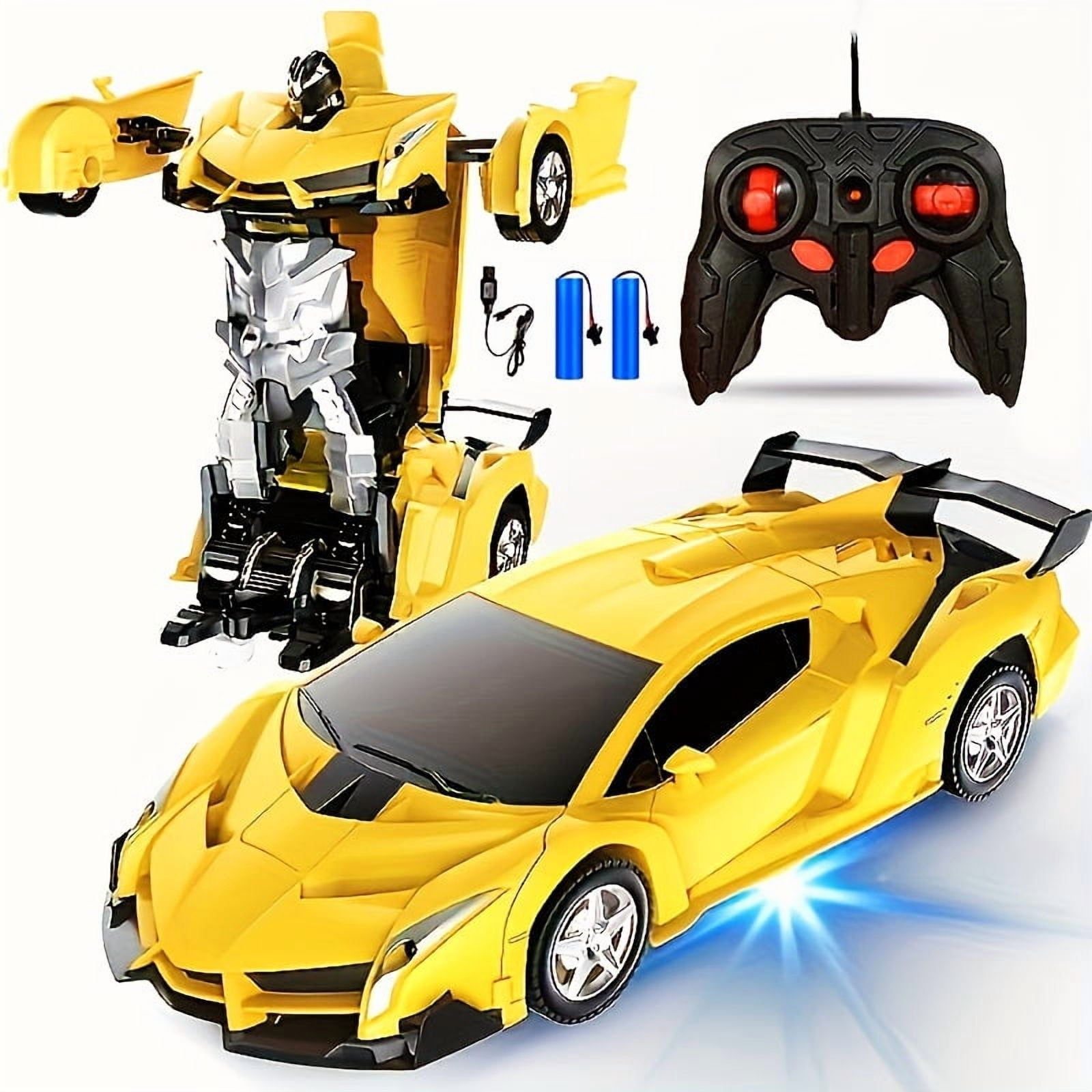 1:18 Scale Yellow Robot Transforming Remote Control Car for Youngsters ...