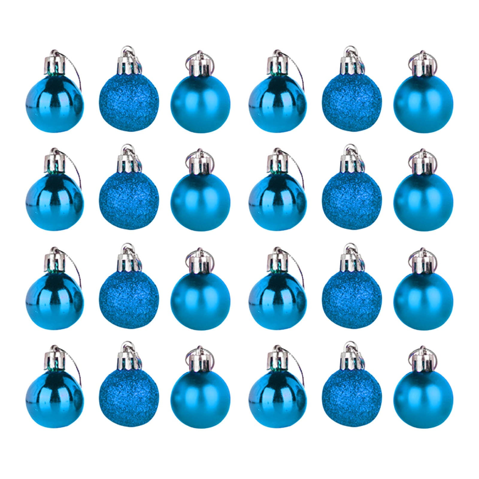 1.18In Plastic Christmas Tree Balls Set of 24, Shatterproof Ornaments ...