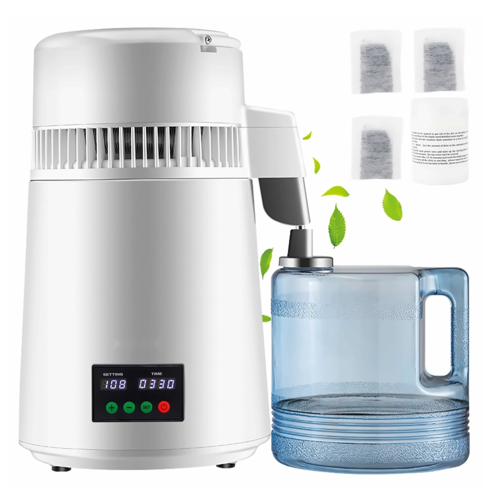 1.1Gal Water Distiller, 750W Distilled Water Machine, 0.3Gal/H, Temp ...