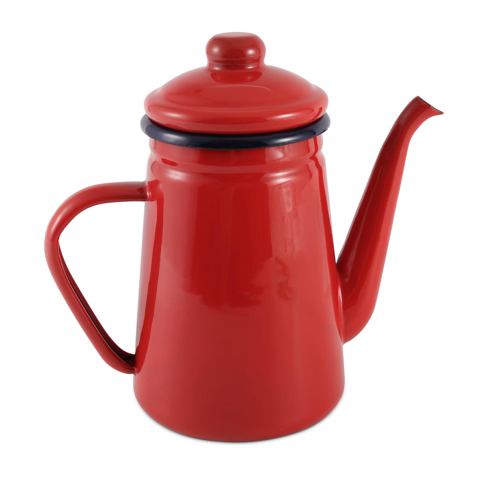 1.1L Enamel Coffee Pot Hand Tea Kettle Induction Cooker Gas Stove ...
