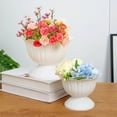 1.1L Thickened Plastic Flower Pot | European Roman Style Round Bottom ...