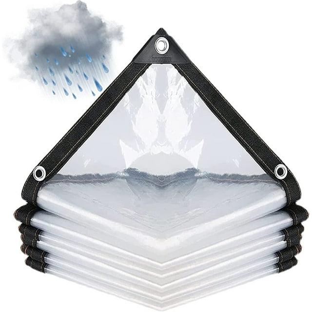 Clear Heavy Duty Waterproof Tarp, 39*39IN, Snowproof & Windproof with ...
