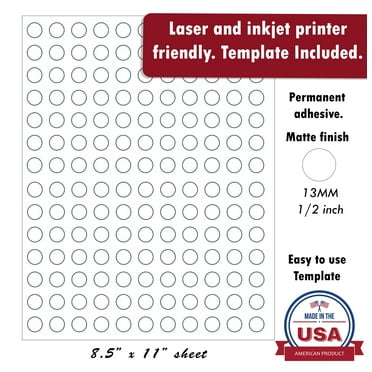 Yellow Sticker Label Sheets Bulk Printable Paper Labels 1 inch x 0.375 ...
