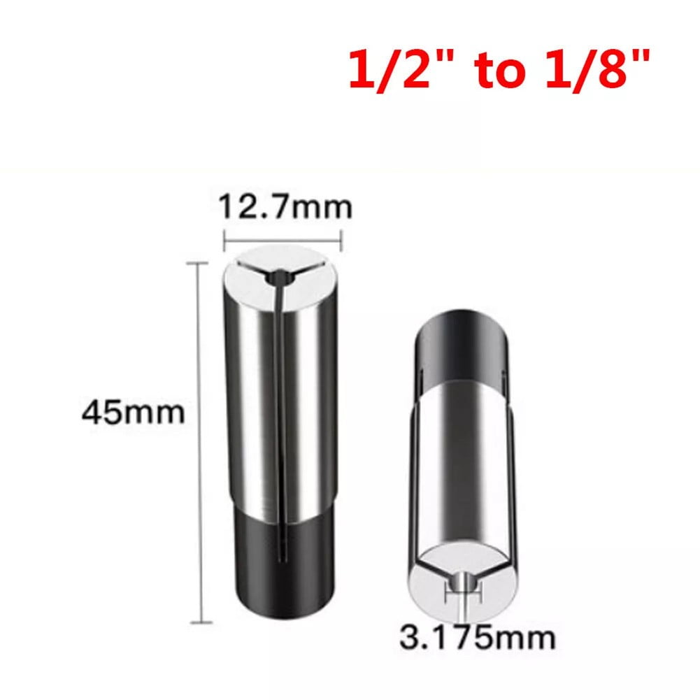 1 2 1 4 1 8 Collet Adaptor Shank Reducer Bit Cnc Spindle Router 4 6 8 10mm
