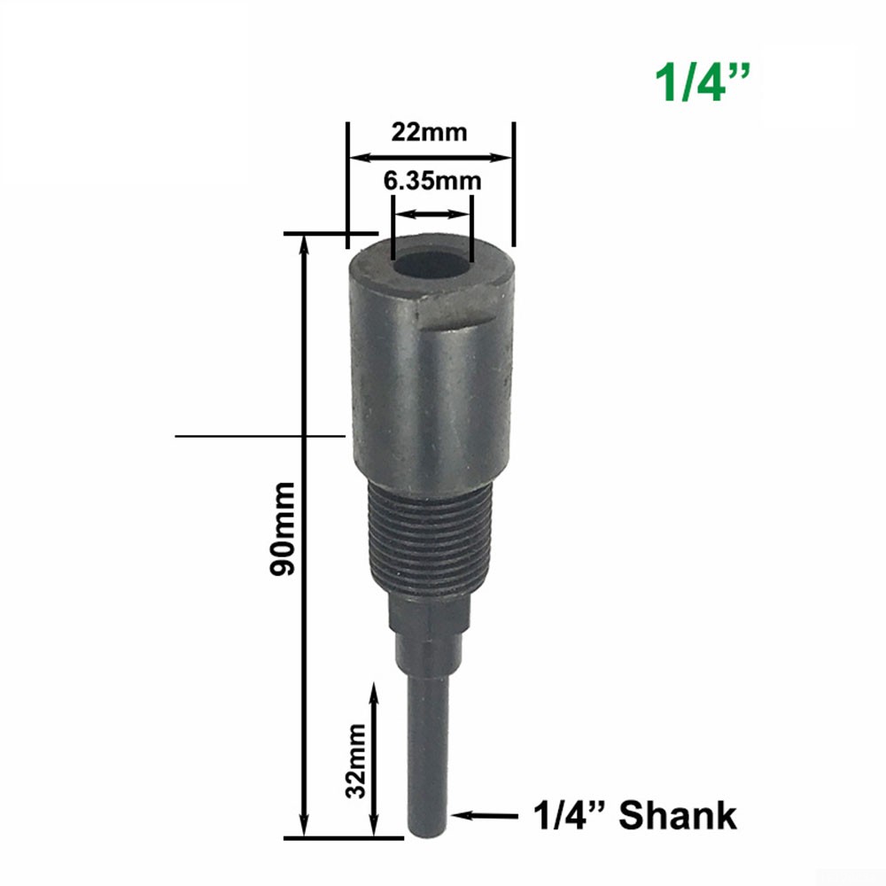 1/2'' 1/4'' 8mm Shank Router Bits Collet Extension Rod For Engraving ...