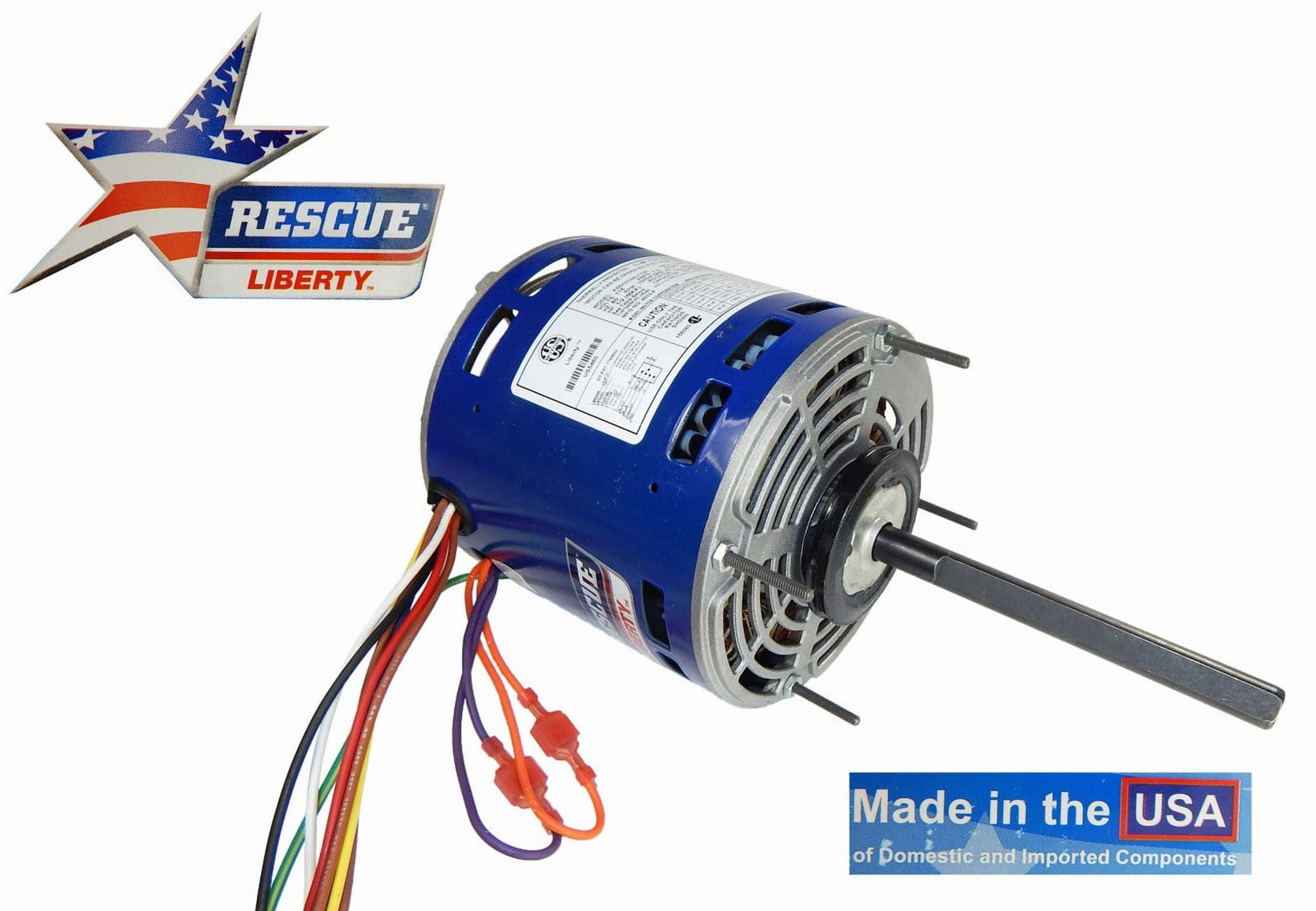 1/2-1/6 hp 1075 RPM 4-Speed 5 5/8" 115V Direct Drive Furnace Motor ...
