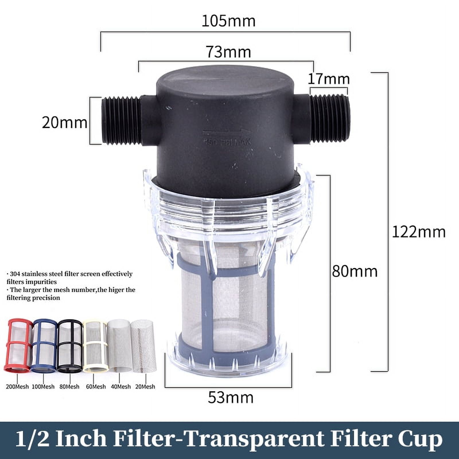 1/2~1 Inch Garden Watering Filter Aquarium Water Pump Inlet Water ...