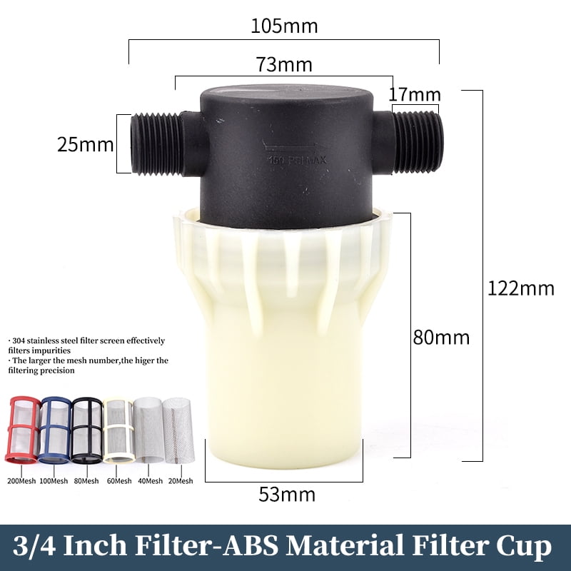 1/2~1 Inch Garden Watering Filter Aquarium Water Pump Inlet Water ...