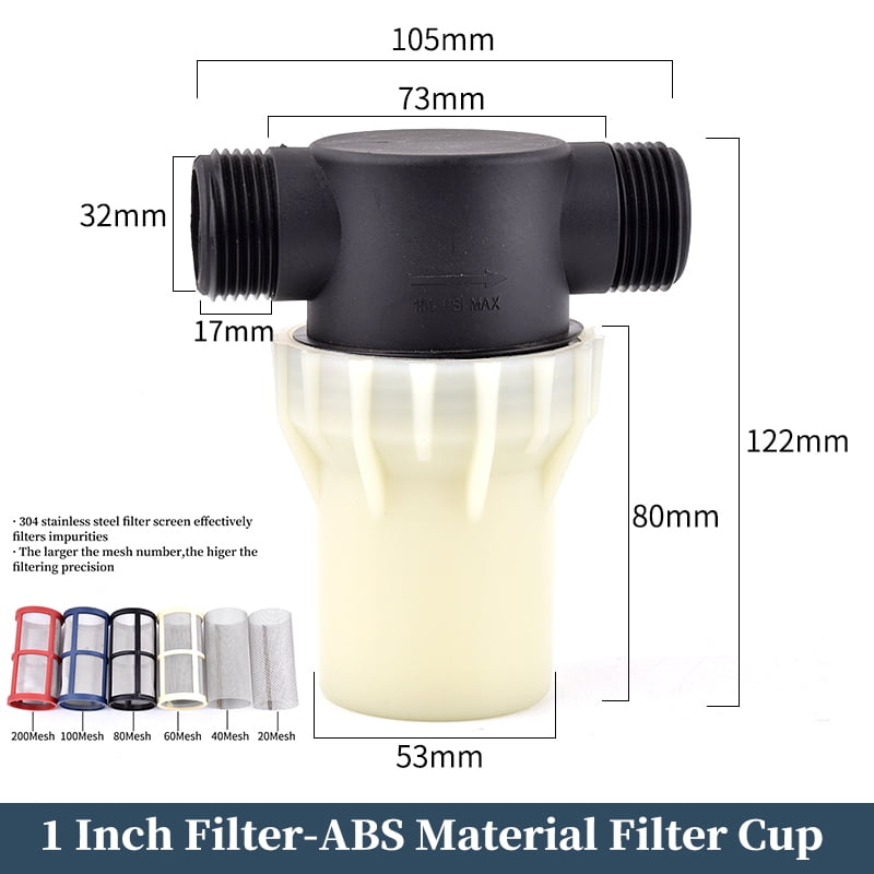 1/2~1 Inch Garden Watering Filter Aquarium Water Pump Inlet Water ...