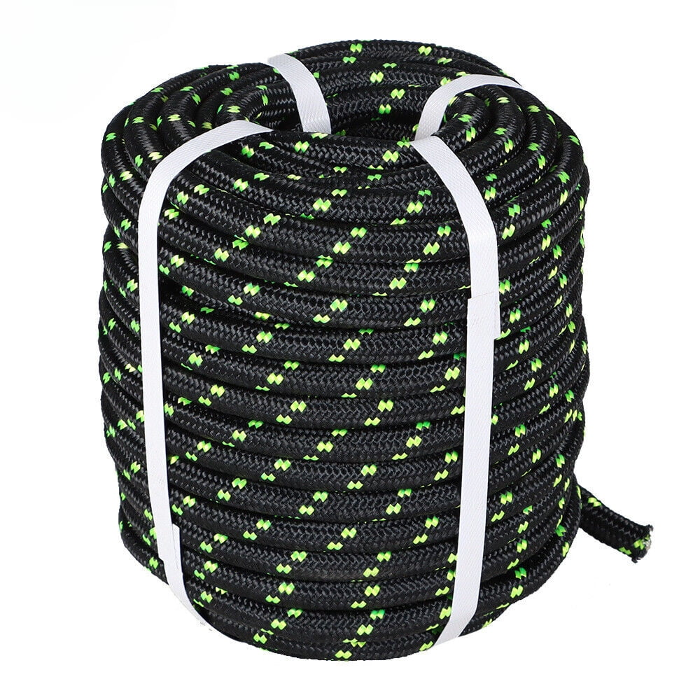1/2" × 100' Bull Rope Double Braid Polyester Rope 6180Lbs Breaking ...