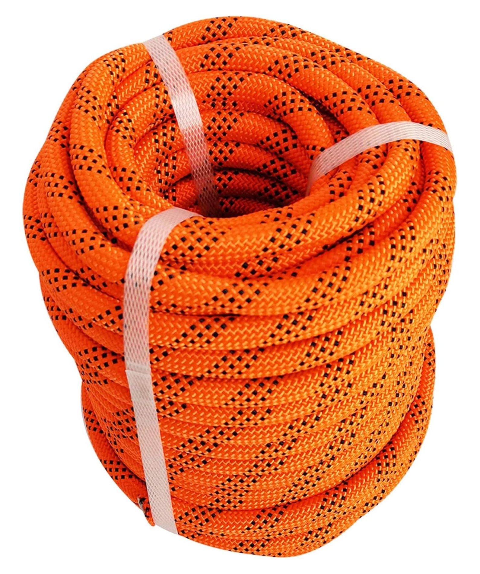 1/2 in by 100 FT Double Braid Polyester with Nylon Rope, Orange, 1000 ...