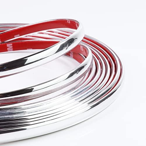 1/2"(12mm) Automotive Chrome Trim Molding 50Ft Universal Car Side Body ...