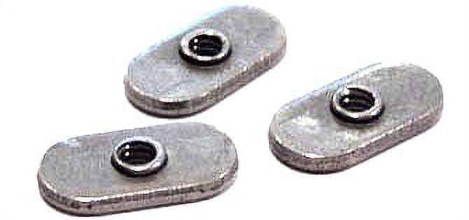 1/2-13 Center Hole Tab Weld Nuts / No Projections / Steel / Plain - 500 ...
