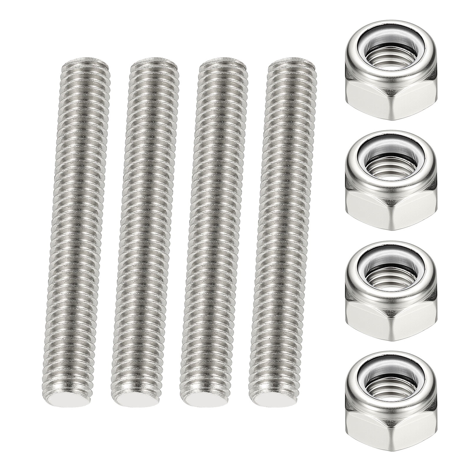 Uxcell UNC Fully Threaded Rod Length Right Hand Thread with Nuts for ...