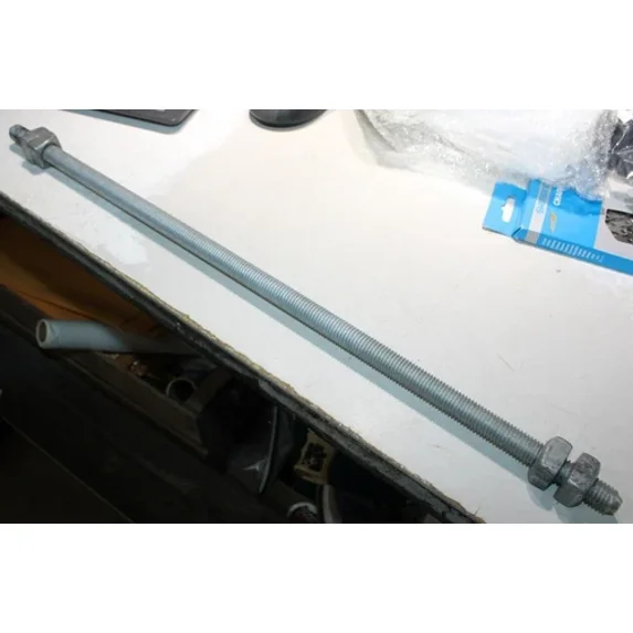 1/2-13 X 22" Hot Dipped Galvanized Fully Threaded Rod W/Nuts Stud Bolt ...