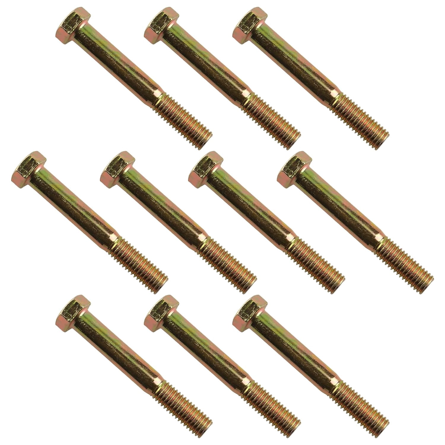 1/2-13 x 3-1/2" Grade 8 Hex Cap Coarse Large Bolts, Steel Hex Bolts for ...