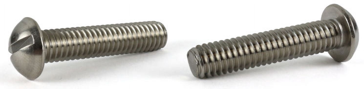 1/2-13 x 6" Machine Screws / Slotted / Round Head / Steel / Zinc - 100 ...