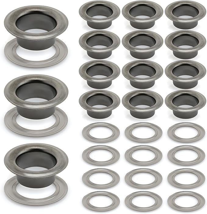 1/2" (13MM) Hole 50 Sets Grommets Eyelets with Washers for Leather ...