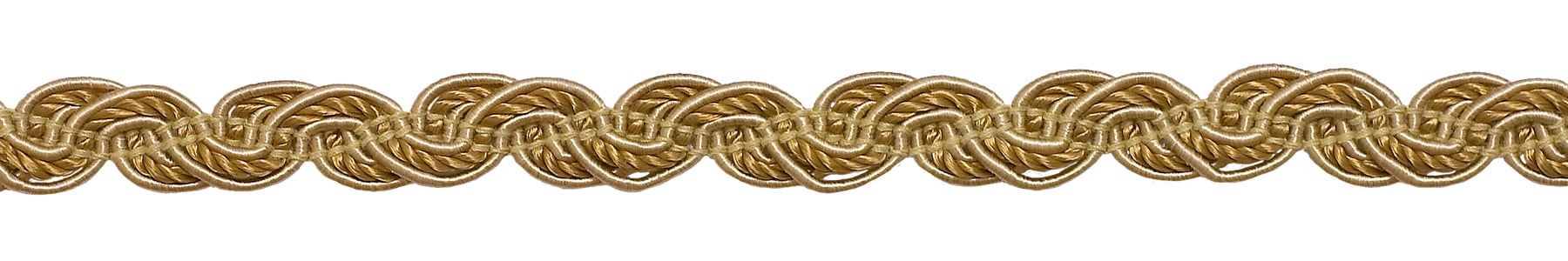 1/2" (1cm) Baroque Collection Gimp Braid Trim # 0050BG, Tan Beige Gold ...