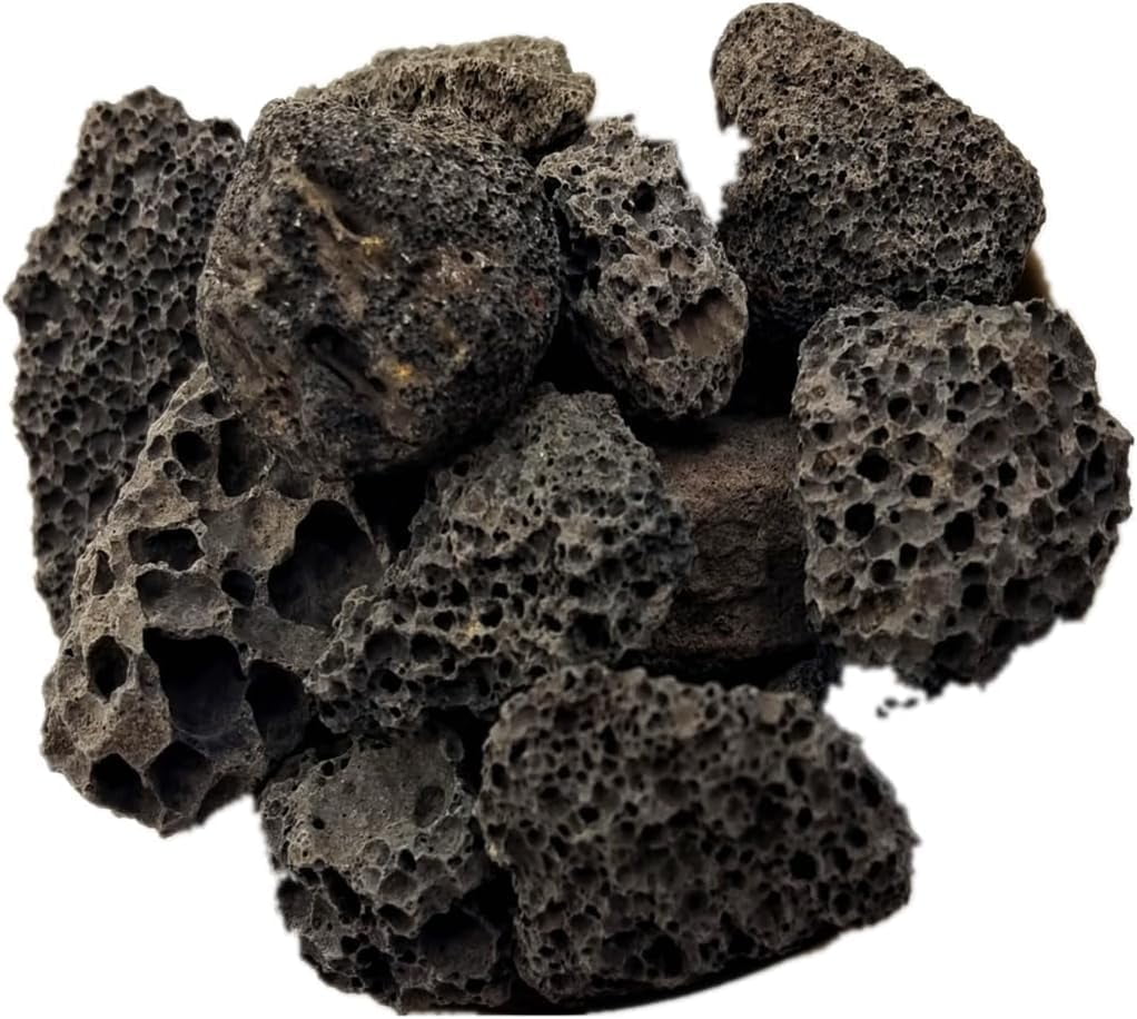 1.2"-2" Large Black Lava Rocks for Fire Pit Rocks for Propane, Lava ...