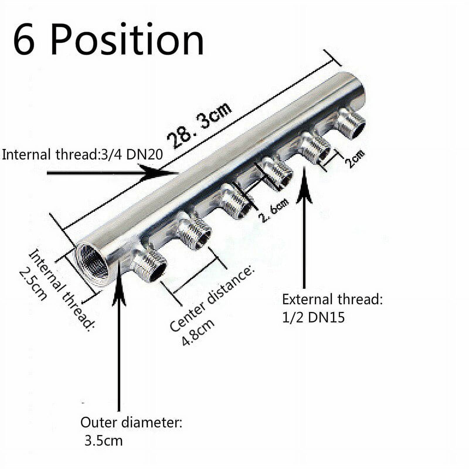 1/2 * 3/3/4/5/6/7 Position Water Distributor Pipe Connector Valve Water ...